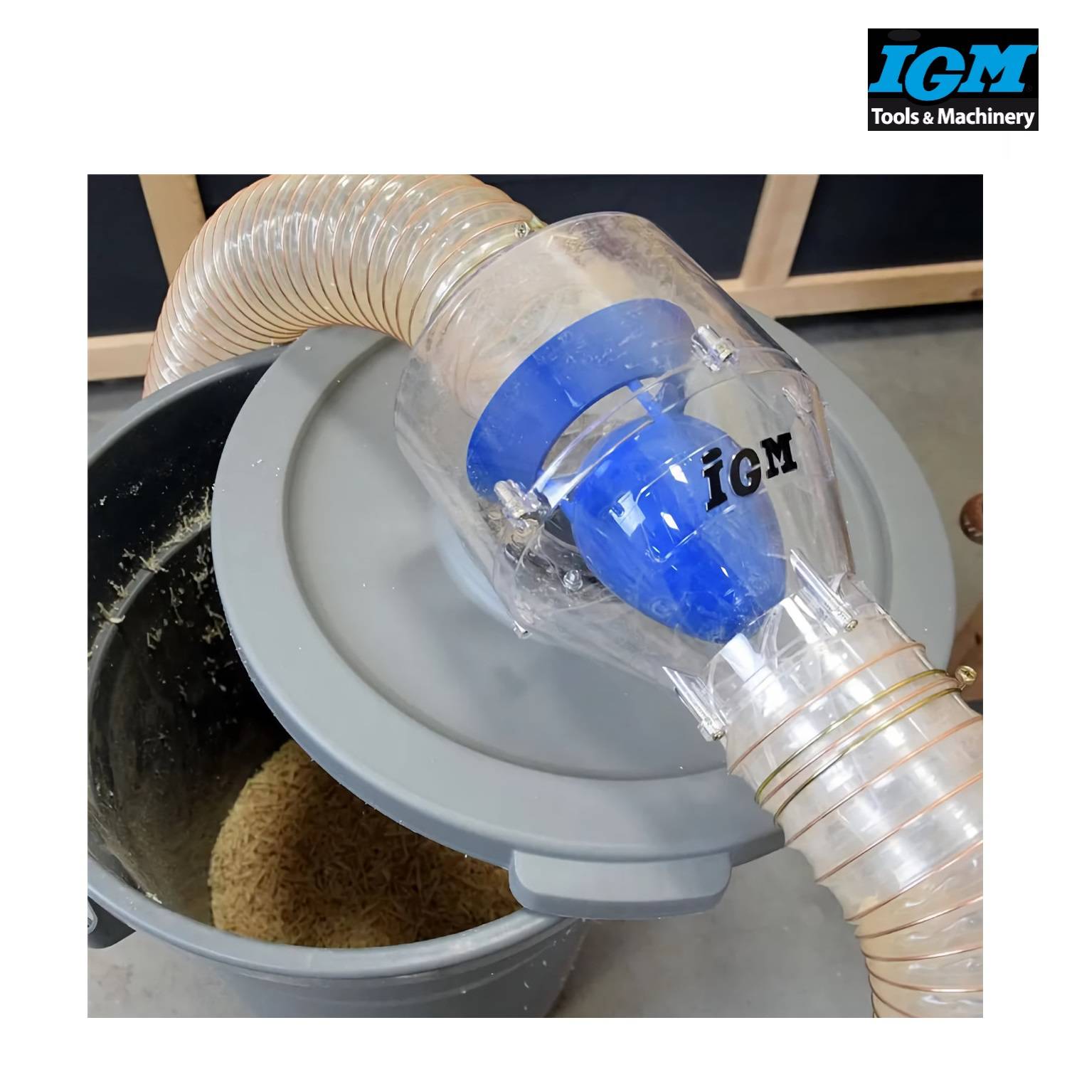 cyclonische stof en spaander afscheider